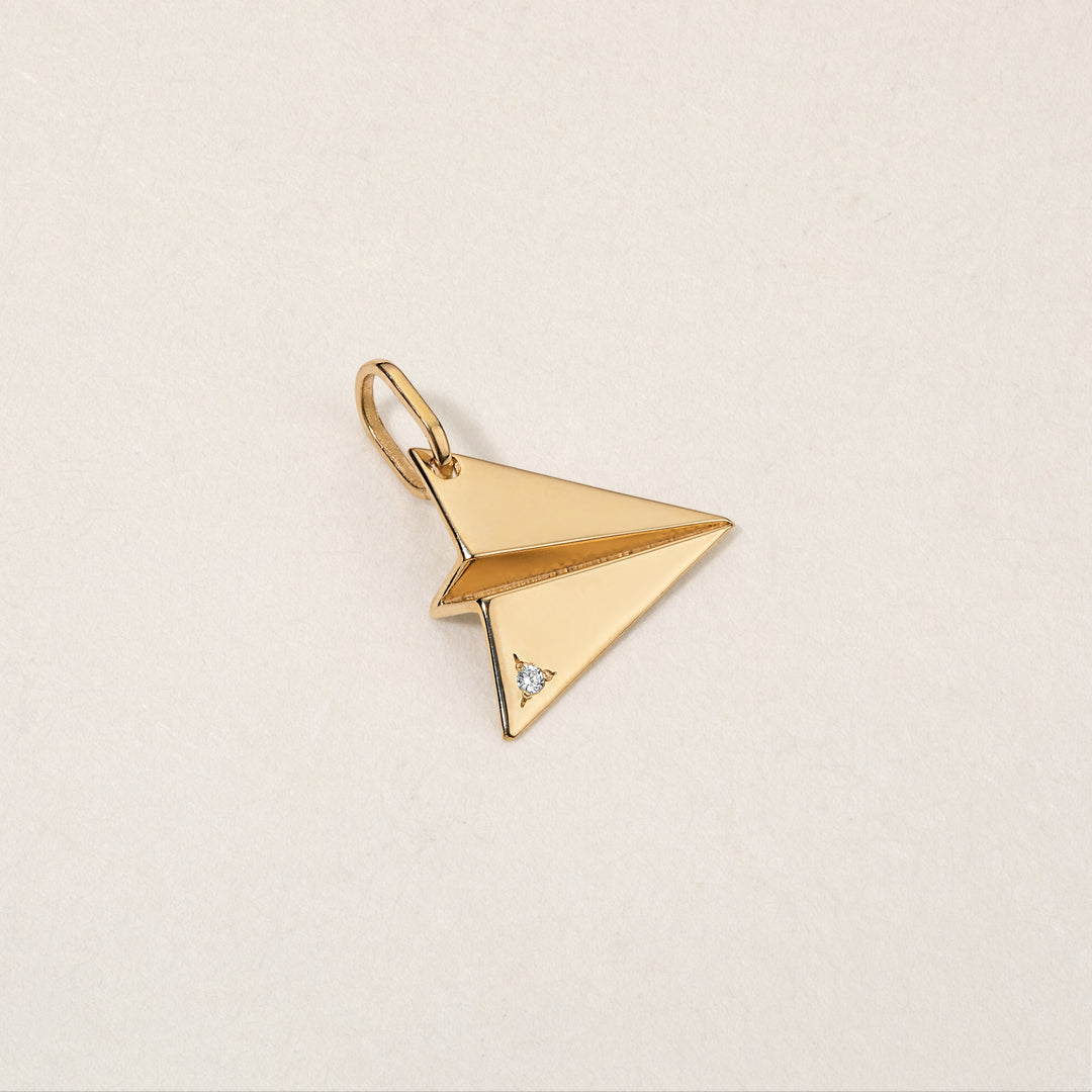 Mini Golden Phoenix - 18k Gold Paper Plane Charm – Rebel